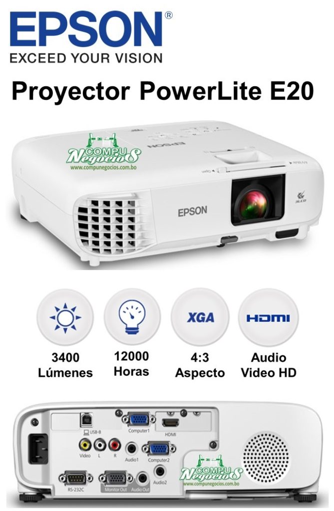 PROYECTOR EPSON E20 – CompuNegocios