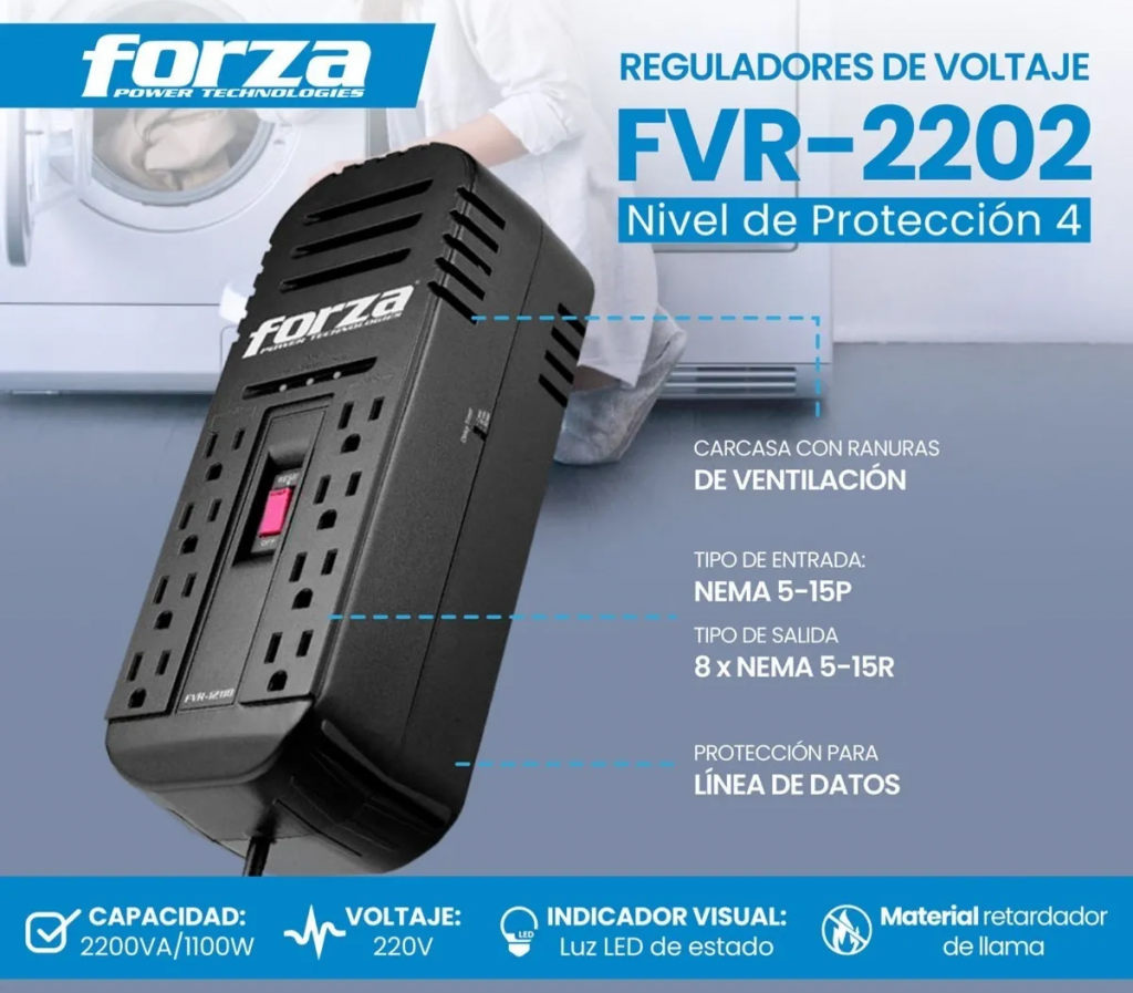 FORZA FVR-2202 ESTABILIZADOR – CompuNegocios